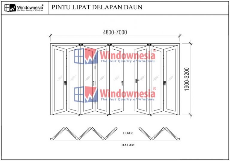 Jual Pintu Lipat Aluminium Kaca, Pintu Folding Door Aluminium