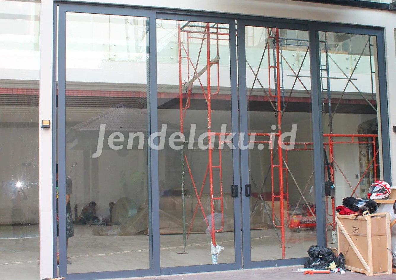 JUAL Pintu dan Jendela Aluminium Grey / Abu-abu
