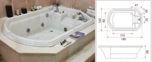Jenis dan Ukuran Bathtub Standar Minimalis Sudut