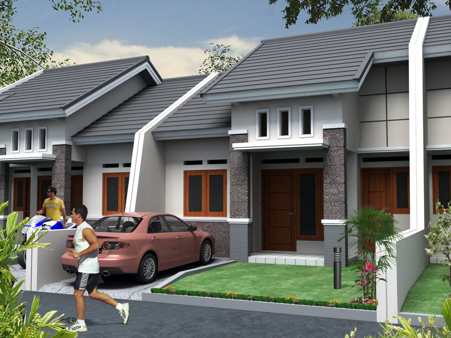 50+ Denah dan Desain Rumah Minimalis 1 Lantai Type 45 & Type 36